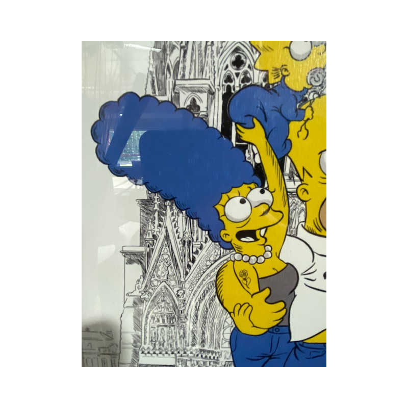 GRAND FORMAT encadré SIMPSON goûter FOSSIER à la cathédrale notre dame ...