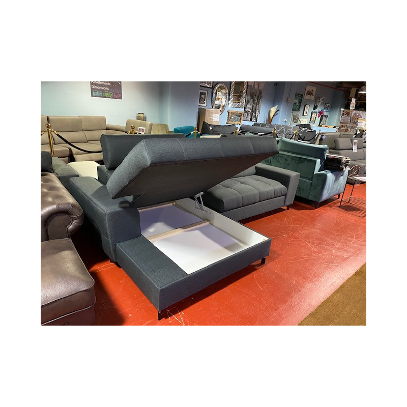 Méridienne 2 personnes GINO salon angle gauche convertible couchage ...